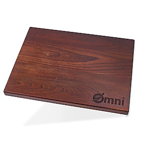 OMNI Cherry Maple Cutting Board | Strong & Durable Wood Cutting Board for Kitchen | Chopping Board Suitable for Meat, Vegetables, Cheese and More | Made In the USA, Butcher Block- 9 X 12 X .75 Inches