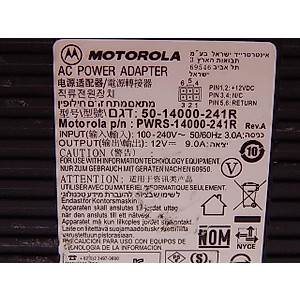 Zebra Technologies PWRS-14000-241R Technologies Power Supply for 4-Slot Cradles, 100-240VAC, 12VDC, 9A, Requires DC Line Cord 50-16002-029R and AC Line Cord 23844-00-00R