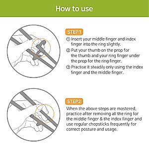 Edison Friends Training Chopsticks for Adults Left Handed, Beginner Chopsticks, Helper, Chopsticks for Beginners, Brain Trainer Chopsticks, Easy Chopsticks, Practice Chopsticks, Made in Korea