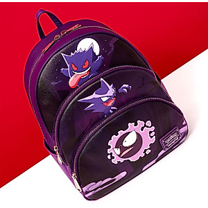 Loungefly Pokemon Gastly Evolutions Triple Pocket Mini Backpack