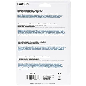 Carson LED Lighted Magnifold 2x Power Rectangular Magnifier For Reading, Inspection, Low Vision, Hobby and Crafts (MJ-50)