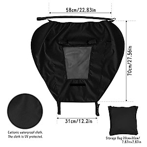 Pram Sunshade Sun Cover, Sun Shade Stroller for Baby, Universal Waterproof Stroller Sunshade Cover Anti-UV with Viewing Window for Stroller(Black)