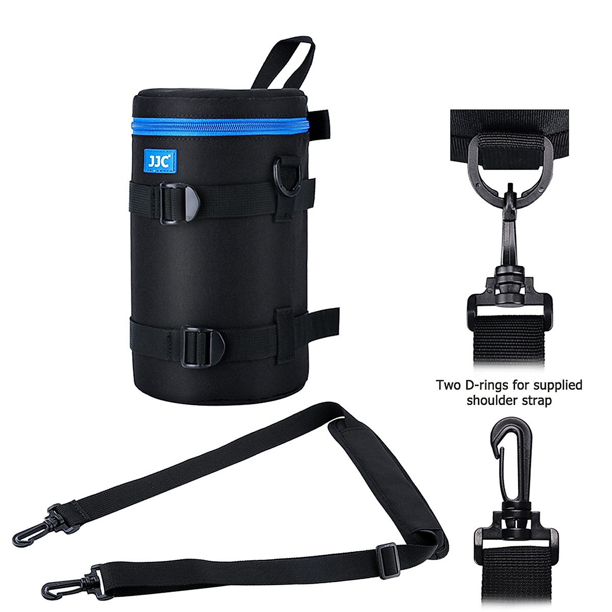 JJC Large Camera Lens Pouch Case Bag for Canon EF 100-400mm, 70-200mm f2.8 III II, 180mm f3.5L, RF 600mm f11, AF-S 80-200mm, 70-200mm f2.8G VR II and Other Lens Below 4.3 x 8.8(D x L)