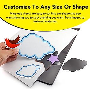 DIYMAG Magnetic Adhesive Sheets,|4" x 6"|,10 Pack Cuttable Magnetic Sheets,Flexible magnet sheets with adhesive for Crafts,Photos,Easy Peel and Stick