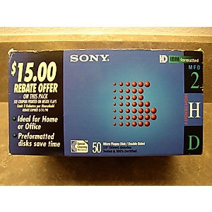 Sony 1.44MB Floppy Disk (50-Pack)
