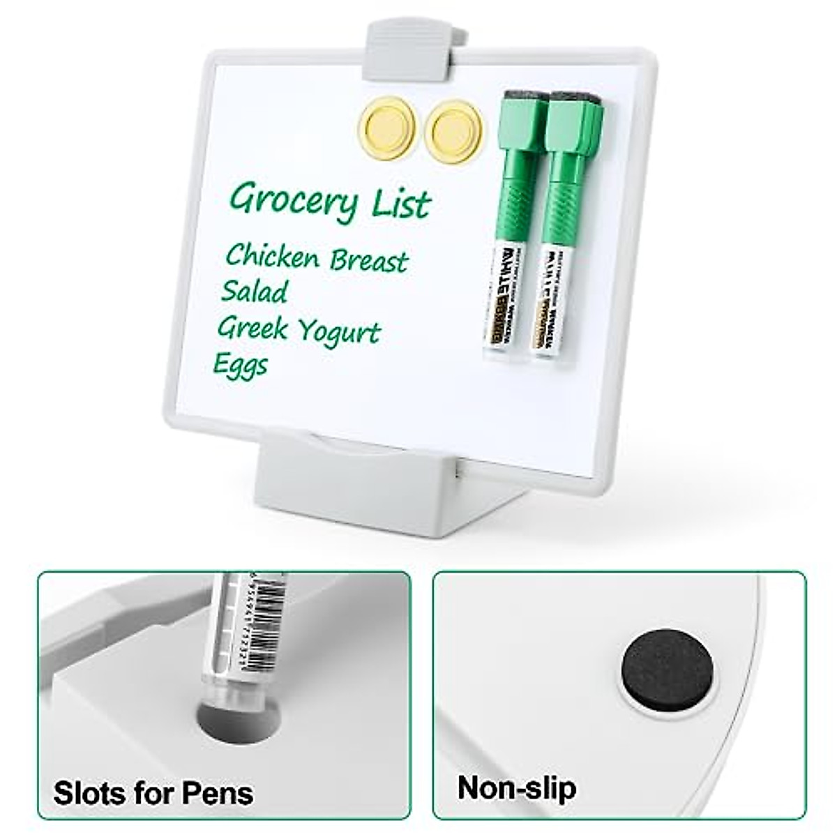 MaxGear Book Stand, Book Holder Stand, Cookbook Stand, Desktop Book Stand for Reading, Book Holder with Page Clips, Book Display Stand for Textbook, Document Holder for Typing, Whiteboard Backside