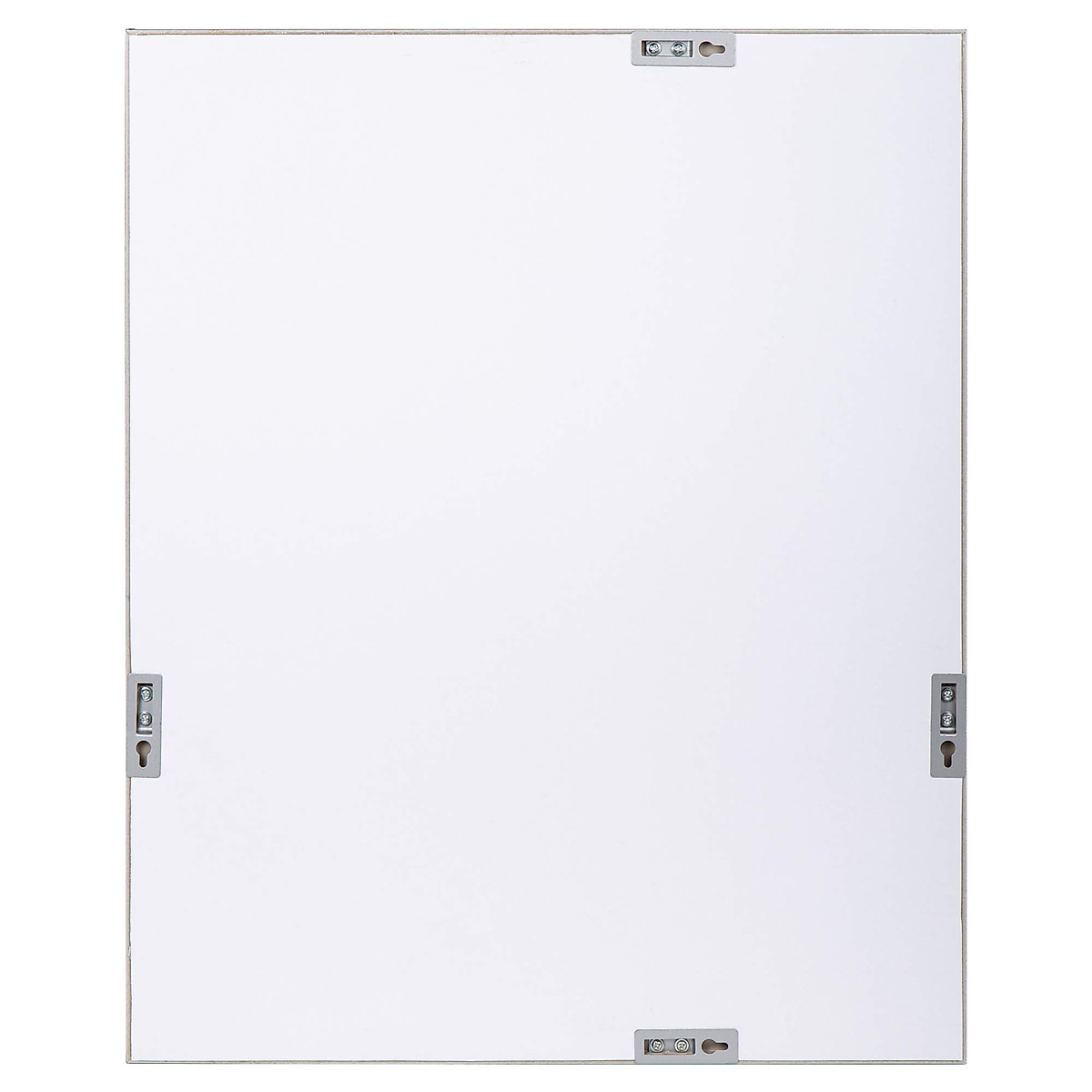 Truu Design Decorative Rectangular Solid Rectangular Wall Mirror, 16 x 20 inches, White