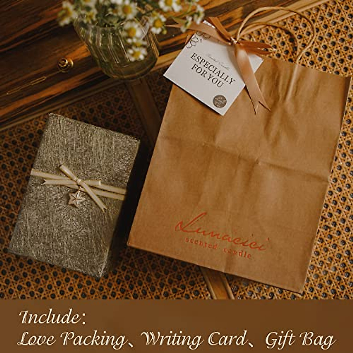 Luna cici Scented Candles Gifts Set for Women,Boss Lady Gifts for Women,Cute Ceramic Pine&Wood Aromatherapy Candles,Long Lasting,Non Toxic,Birthday Gifts for Friendship,Christmas Home Decor,12oz