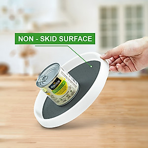 4 Pack 10 Inch Non Skid Lazy Susan Organizers - Turntable Rack for Pantry Organization, Cabinet and Storage - Kitchen Spice Rack, Fridge, Bathroom, Dressing Table, Under Sink Organizing Rack