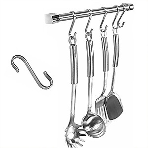 Gocomcom Honbay 10 Pcs Stainless Steel S Hooks Kitchen Cooking Utensils Spoon Pan Pot Hanging Hooks Hangers