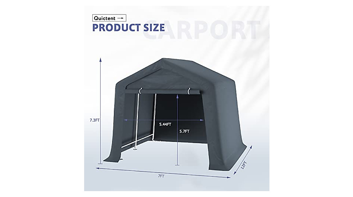 Quictent 7x12 ft Heavy Duty Outdoor Storage Shelter