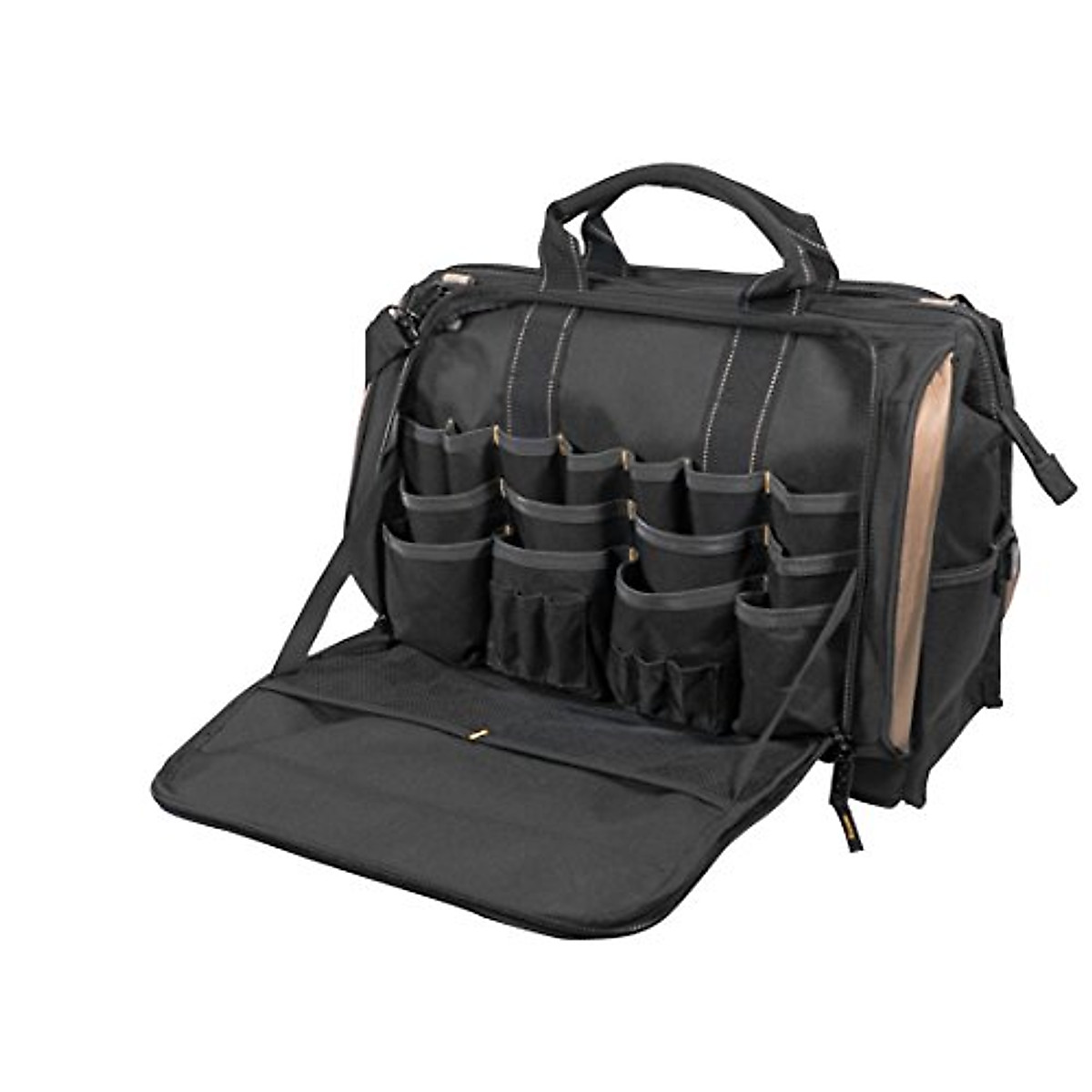 Custom Leathercraft1539 Multi-Compartment 50 Pocket Tool Bag