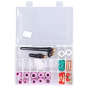 TIG Welding Accessory Kit, Arc Welder Accessories Body Stub Gas Lens Durable Collet Easy Installation for WP‑17/18/26