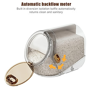 PUOENFGR Space Warehouse Grain Storage Container,Large Capacity with Measuring Cup and Lid.Moisture and Moldy BPA Free For Storing Rice,Beans,Flour,Pet Food Etc (16.54LB, White)