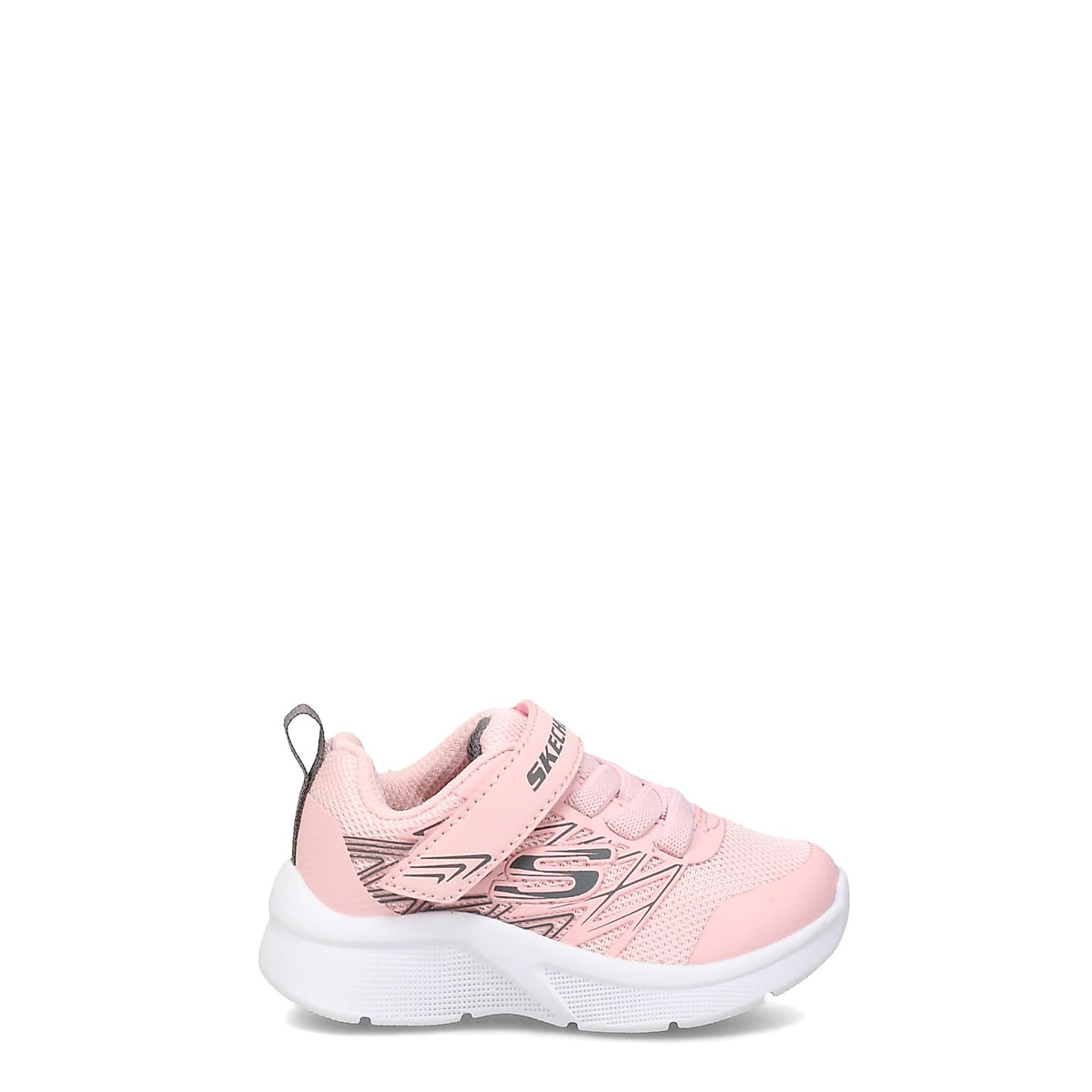 Skechers Girls Microspec-Bold Delight Sneaker, Light Pink, 11 Little Kid