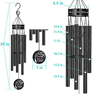 Memorial Wind Chimes for Loss of Loved One Sympathy Gifts Loss of Mother Father Wife Husband Daughter Large Angel Windchimes Garden Patio Home Déco Your Wings were Ready but My Heart was Not
