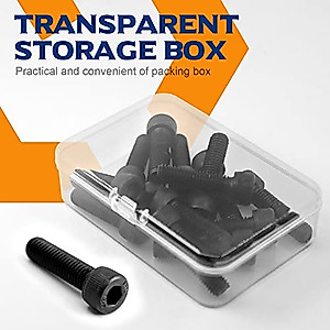 M6-1.0 x 16mm Socket Head Cap Screws, 12.9 Grade Alloy Steel, Allen Socket Drive, Black Oxide Finish, Machine Thread, 60 PCS