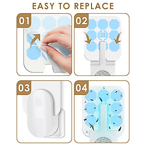 TINDTOP 24 Pack Refills Glue Cards for Safer Home, Compatible with SH502, SH503, 23005-06 and DT3005W, DT3005W-DS3 Dot Plug-in Indoor Replacement Sticky Glue Boards