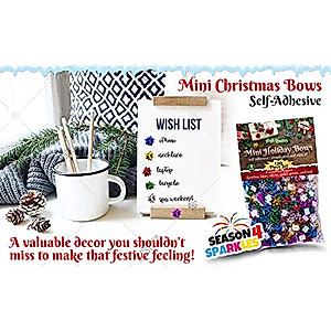 Small Christmas Bows for Gift Wrapping - 120 Pieces Gift Bows for Christmas Presents - Holiday Bows as Christmas Bows for Presents - Christmas Present Bows for Any Holiday Season