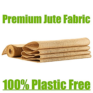 Burlap Table Runners 30x275cm丨Natural Rustic Decor for Weddings, Parties & Home Tablecloth丨Premium Jute Fabric Rolls丨Eco-Friendly Hessian Linens DIY Crafts by KENNUOCAT