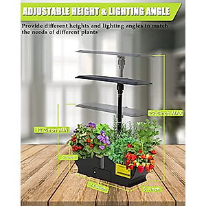 9 Pods Hydroponics Growing System, MYTOL Herb Garden Kit Indoor With 24W 96 LED Grow Light, Smart Quiet Automatic Water Pump, Automatic Timer, Height & Angle Adjustable for Vegetables, Flowers, Fruits