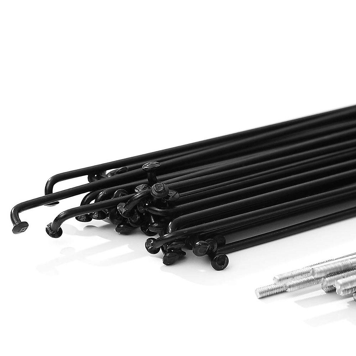 BaveL Steel Spokes Mountain Bike Spokes MTB 162mm-172mm w/Nipples 36PCS (Silver, 165)