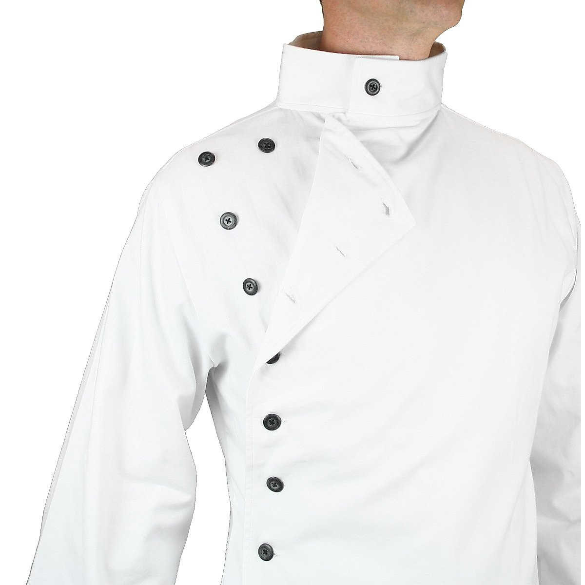 Historical Emporium Men's Cotton Twill Mad Scientist Howie Lab Coat, Victorian Steampunk Halloween Costume Cosplay S White