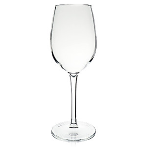 CORK GENIUS Unbreakable White Wine Glasses, Shatterproof and BPA-Free Tritan Plastic, Scratch-Resistant Wine Goblets with Stem, Dishwasher Safe, 4 Pack