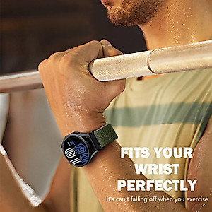 Ouwegaga Compatible with Samsung Galaxy Watch 7 6 5 4 Band 40mm 44mm/Watch FE/Watch 5 Pro Band 45mm/Watch 6 4 Classic 47mm 43mm 42mm 46mm/Watch 3 41mm/Active 2, 20mm Elastic Nylon Sport Band