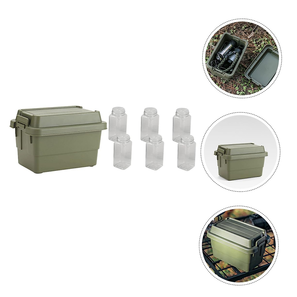 Unomor 1 Set grill spices mini condiment bottles mini containers camping spices bbq spices grilling spices portable seasoning container camping jars plastic barbecue Accessories travel