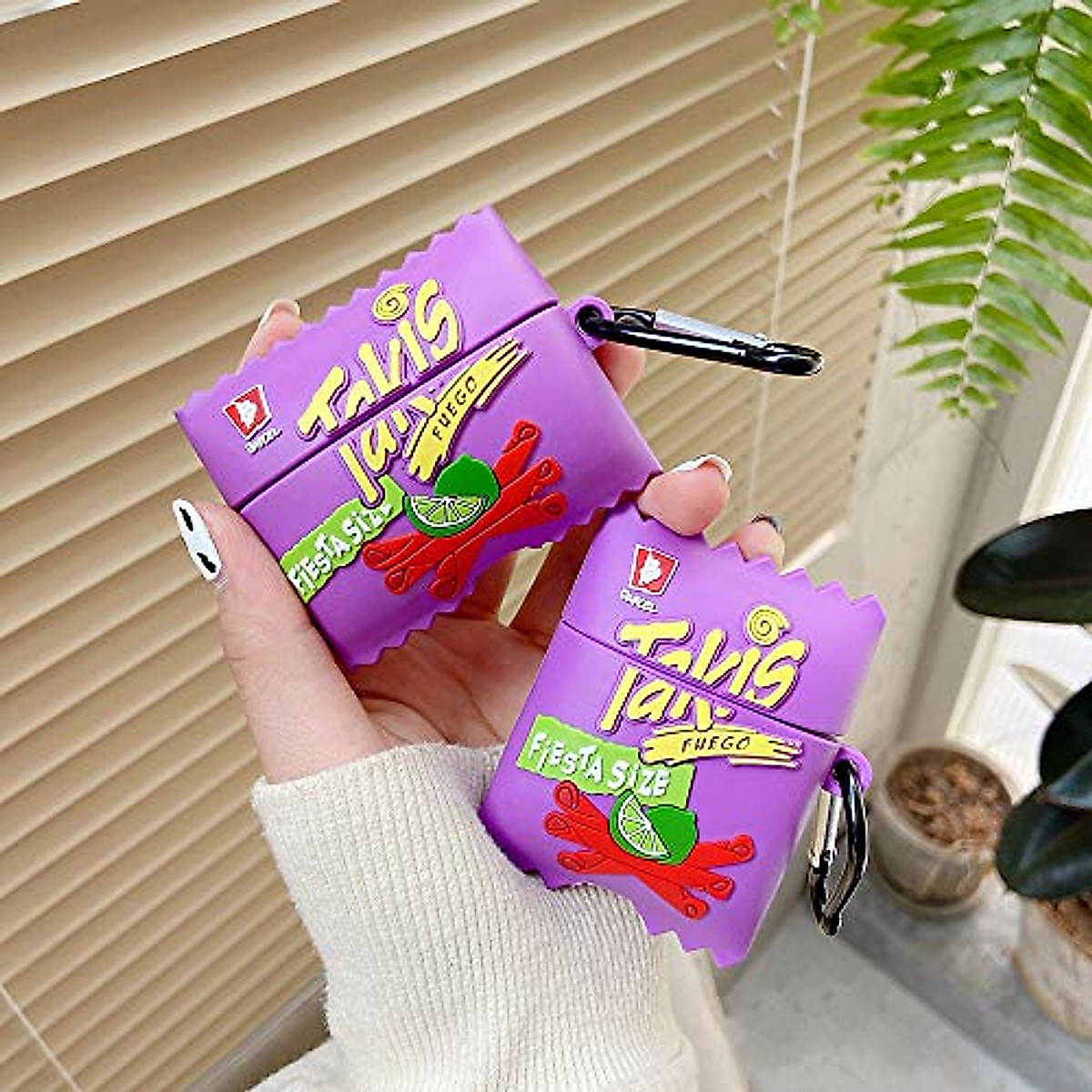 koytooy for AirPod 2nd/1st Case, Cute Unique Takis Candy Cartoon Fashion Design Airpod Protective Cover, Suitable for Girls and Boys AirPods 1/2 tective Cover Accessory Keychain. (Takis)