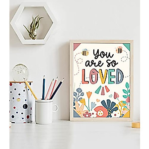 Carson Dellosa We Belong 12 Boho Rainbow Classroom Poster Set, Boho Neutral Motivational Mini Posters for Classroom, Wall Décor, Daycare, and Boho Neutral Classroom Décor