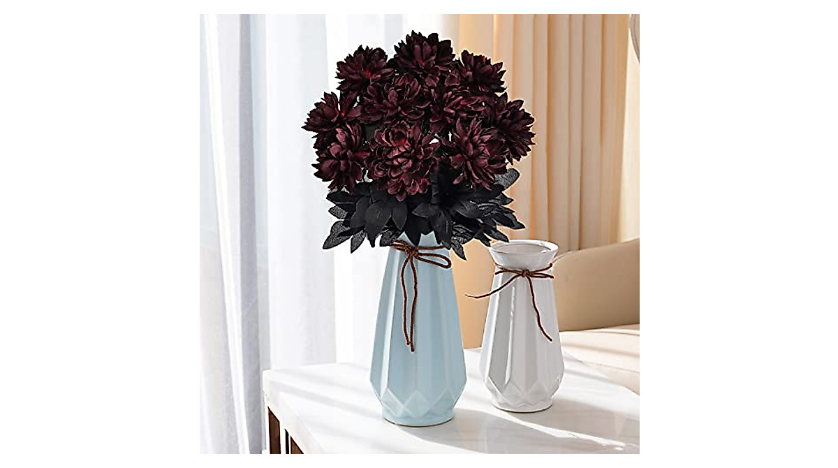 Vibrant Wine Red Silk Dahlia Bouquet for Every Occasion