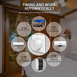 Raxxio Smart Plug, WiFi Outlet to Activate Your Devices with Wireless Control, Smart Outlet Socket Works with Mobile Apps, Amazon Alexa Smart Plugs, Google Home Smart Plugs, No Hub Required (2 Pack)