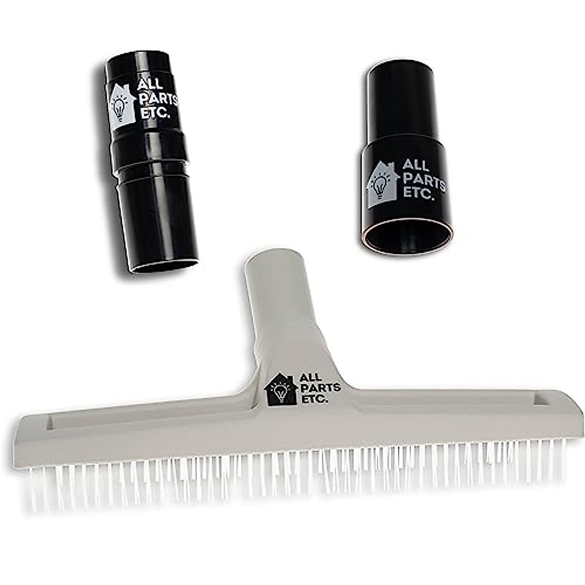 ALL PARTS ETC. Shag Carpet Rake Floor Brush Vacuum Attachment for Shaggy Rugs, Shag Rug Rake to Fluff Carpet Includes Two Adapters for 1 3/8” & 1.5" - Compatible with Hoover, Miele, Oreck, & Shop Vac