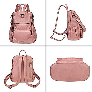 Uromee Travel Backpack Purse for Women Vegan Leather Ladies Fashion Tassel Shoulder Bag Convertible