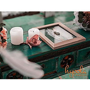 Hyoola Pure Natural Pillar Candles - Made of 100% Natural Wax - Paraffin Free - 2.3 x 3.5 Inch - White Pillar Candles - 4 Pack