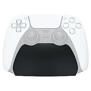 playvital Solid Black Controller Display Stand for ps5, Gamepad Accessories Desk Holder for ps5 Controller with Rubber Pads