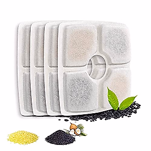 Pet Fountain Filters Replacement for 84oz/2.5L Automatic Cat Water Fountain Dog Water Dispenser, Ion Exchange Resin and Coconut Activated Carbon Replacement Filter For Cat&Dog Water Fountain