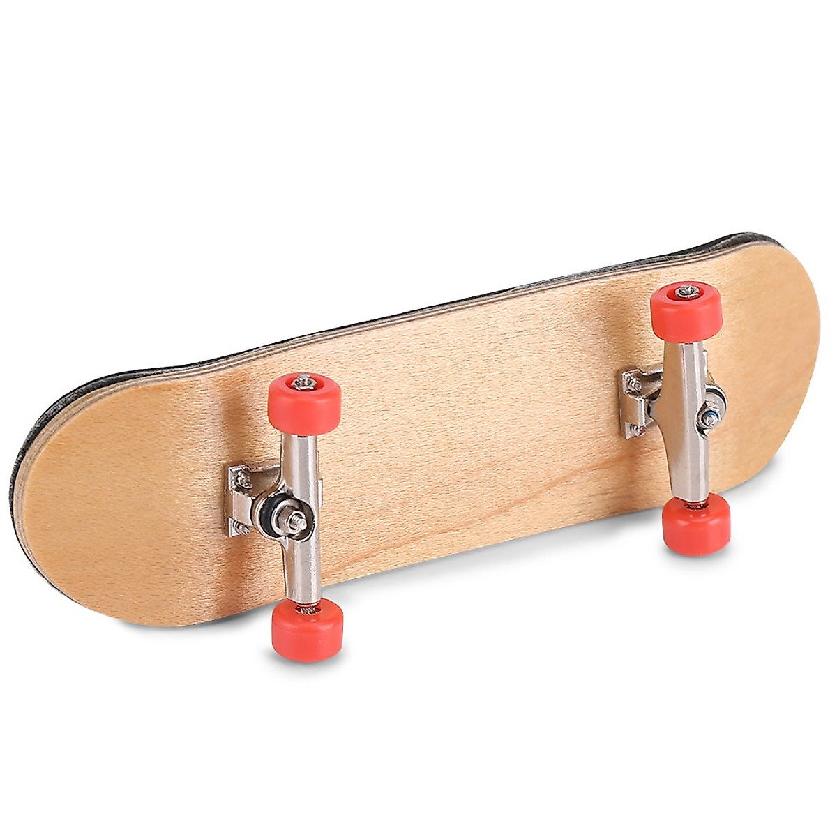 Duokon Fingerboards, 1Pc Maple Wooden+Alloy Fingerboard Finger Skateboards with Box Reduce Pressure Kids Gifts(Red)