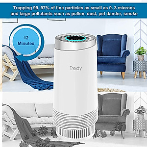 Tredy Air Purifier for Home Large Room with H13 True Hepa Filter, Removes Dust/Smoke/Odor/Pollen/Pet Dander and Other Particles