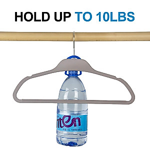 ELONG HOME Plastic Hangers for Clothes, Upgraded Rubber Non Slip Clothes Hangers, Non Velvet Durable Clothing Hangers, 15.7 Inches for Adults Clothes, Gray, 20 Pack