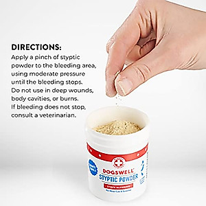 DOGSWELL Remedy+Recovery Styptic Blood Stopper Powder for Dogs & Cats 1.5 oz. Container