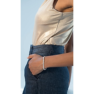 Miabella 925 Sterling Silver Italian 4mm Mesh Link Chain Bracelet for Women, Made in Italy (Length 7 Inches (Small))