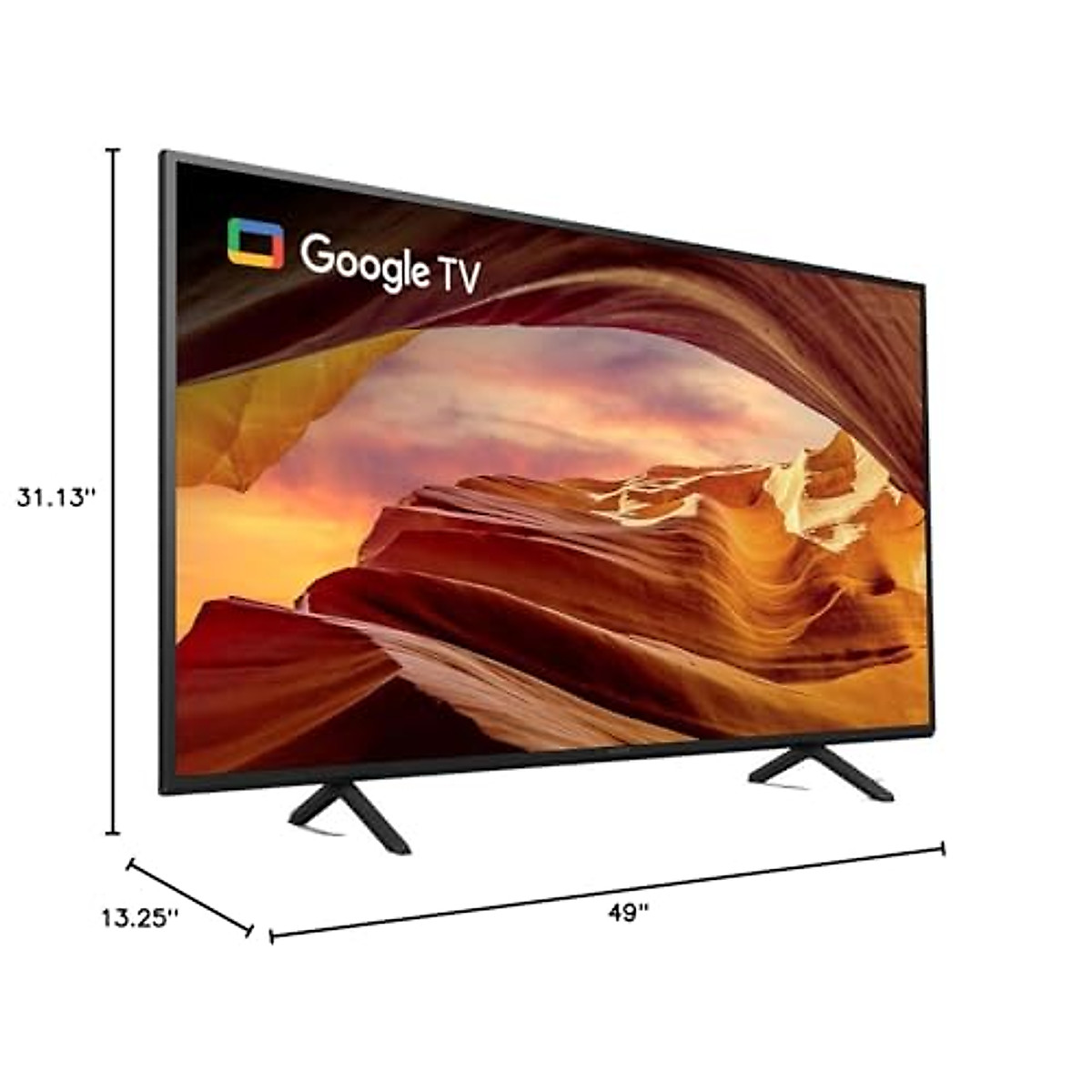 Sony KD55X77L X77L 55 Inch 4K HDR LED Smart TV with Google TV 2023 Bundle with Premiere Movies Streaming + 37-100 Inch TV Wall Mount + 6-Outlet Surge Adapter + 2X 6FT 4K HDMI 2.0 Cable