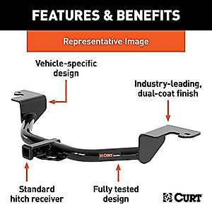 CURT 12200 Class 2 Trailer Hitch, 1-1/4-Inch Receiver, Fits Select Toyota RAV4