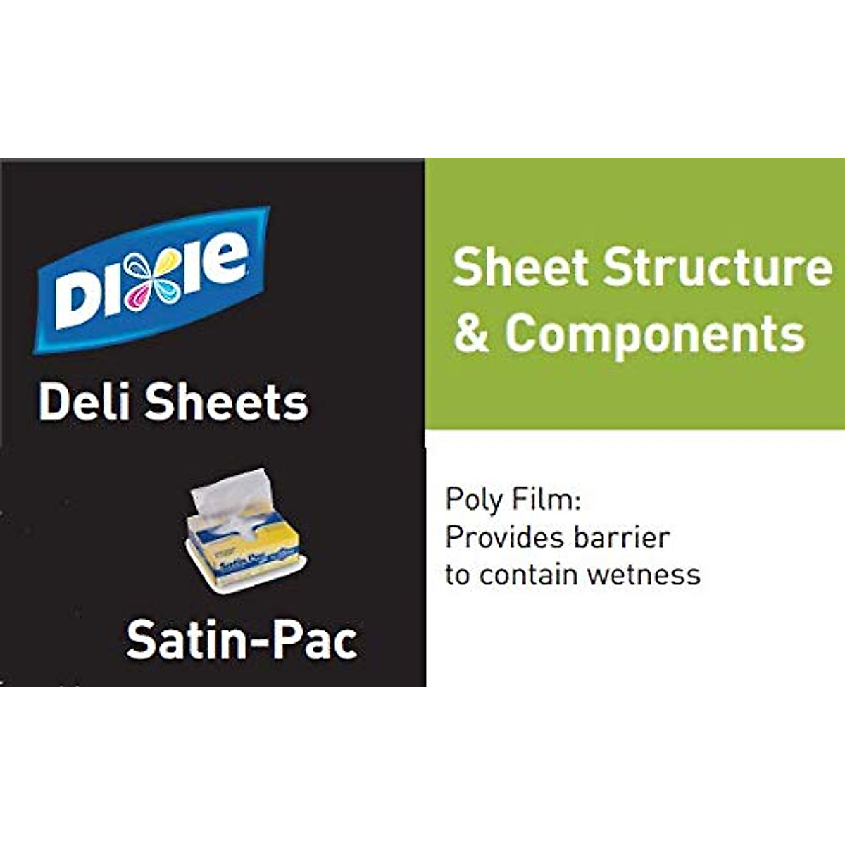 Dixie Satin-Pac, S-15, Clear, High-Density Polyethylene Film, 10.75" Length x 15" Width by GP PRO (Georgia-Pacific) (Case of 10 Pack, 1000 Sheets per Pack ), 15" W x 10.75" L