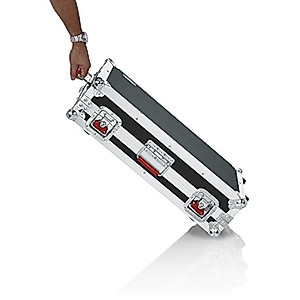 Gator Cases G-TOUR Series Gutiar Pedal board with ATA Road Case, Wheels and Pull Handle; Large: 24" x 11" (G-TOUR PEDALBOARD-LGW) , Black
