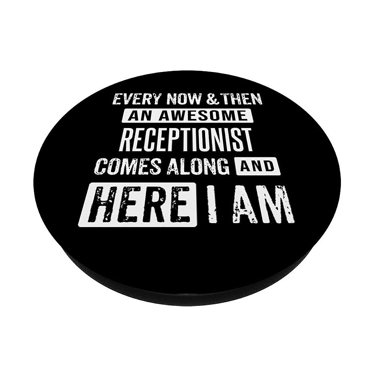 Sarcastic Front Desk Receptionist Assistant Funny Saying PopSockets Swappable PopGrip