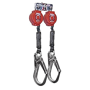 Miller Honeywell Home Miller Twin Turbo 6-Foot Fall Protection System with D-Ring Connector and Aluminum Locking Rebar Hooks (MFLB-12-Z7/6FT)